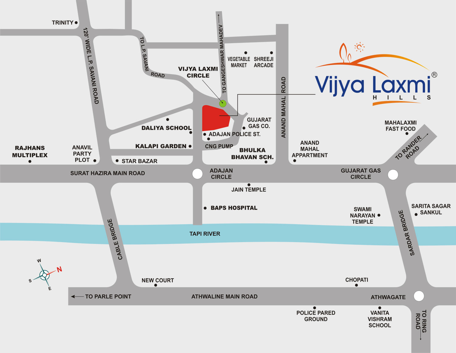Key Plan Vijya Laxmi Hills Surat Gujarat India 